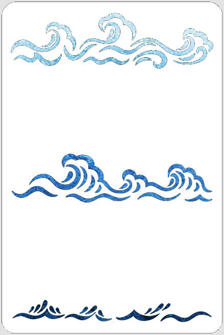 wave stencil pattern