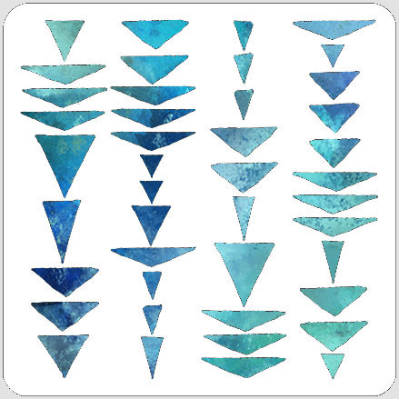 Random Triangles Stencil - A Colorful Life Designs