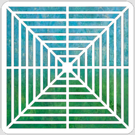 Square Rays Stencil - A Colorful Life Designs