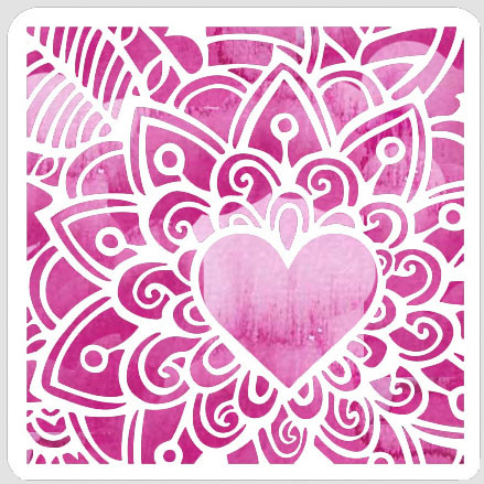 Fancy Heart Stencil - A Colorful Life Designs