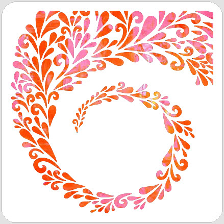Spiral Frame Stencil - A Colorful Life Designs