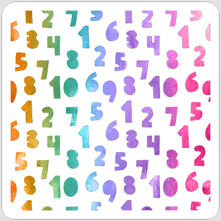 Numbers Stencil - A Colorful Life Designs