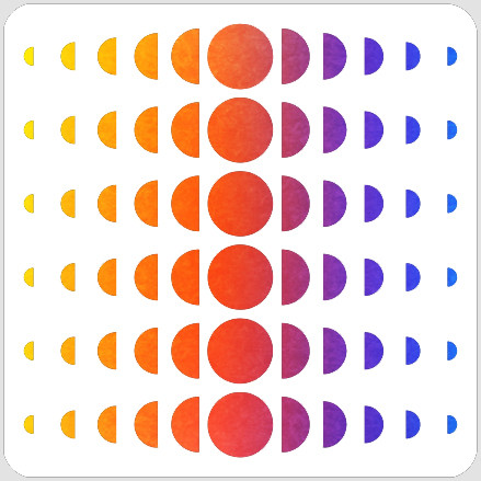 Quarter Moons Stencil - A Colorful Life Designs