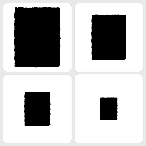 Marvelous Masks Deckled Rectangle Stencil - A Colorful Life Designs