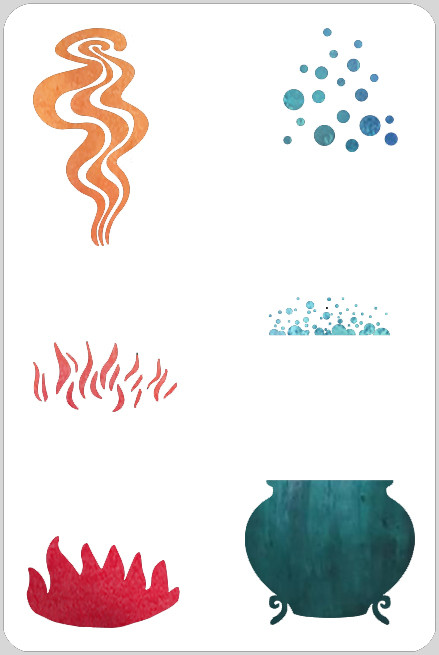Cauldron Set Stencil - A Colorful Life Designs