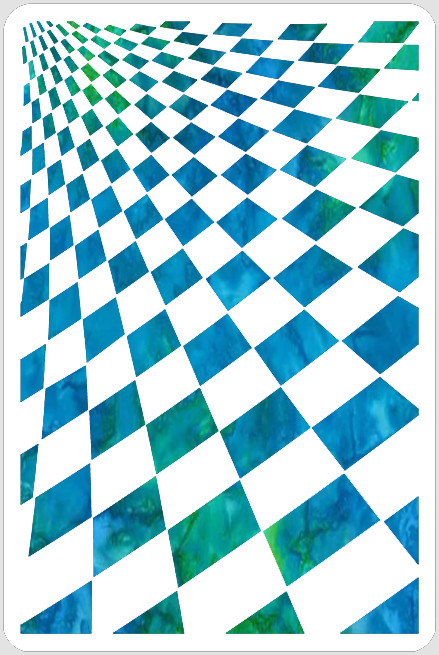 Perspective Checkerboard Stencil - A Colorful Life Designs