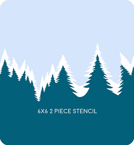 Tree Line Edger 3 Stencil - A Colorful Life Designs