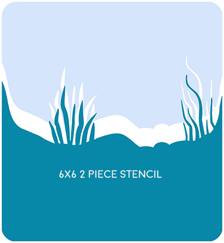 Underwater Edger 1 Stencil - A Colorful Life Designs