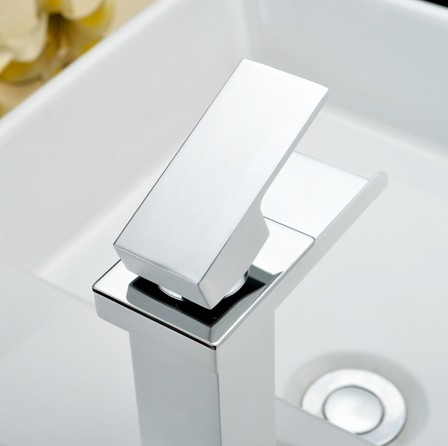 AQUA TREVI SINGLE LEVER WIDE SPREAD BATHROOM VANITY FAUCET - CHROME ...