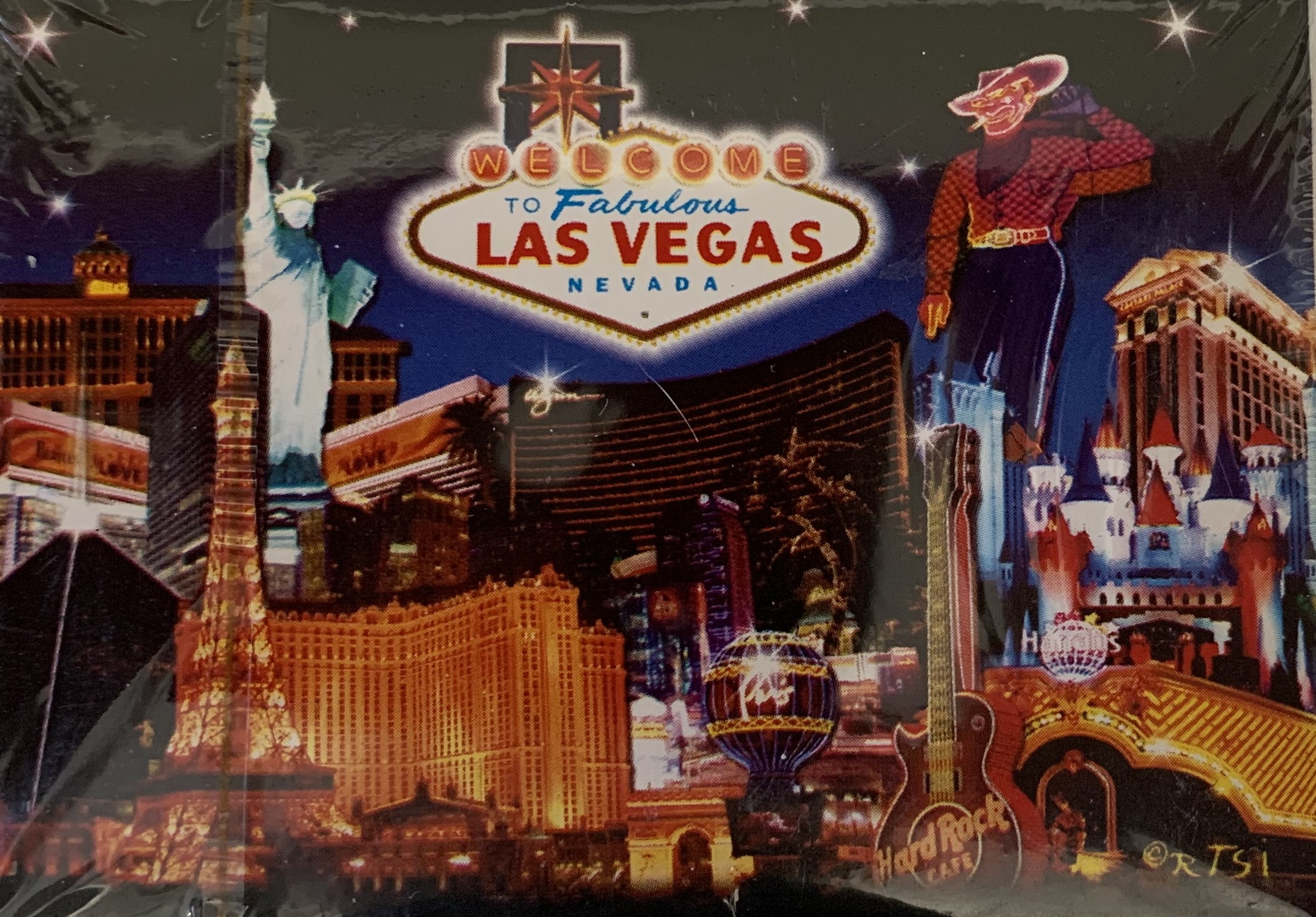 Old Vegas Mulit Icons Deck of Las Vegas Cards Blue Skyline