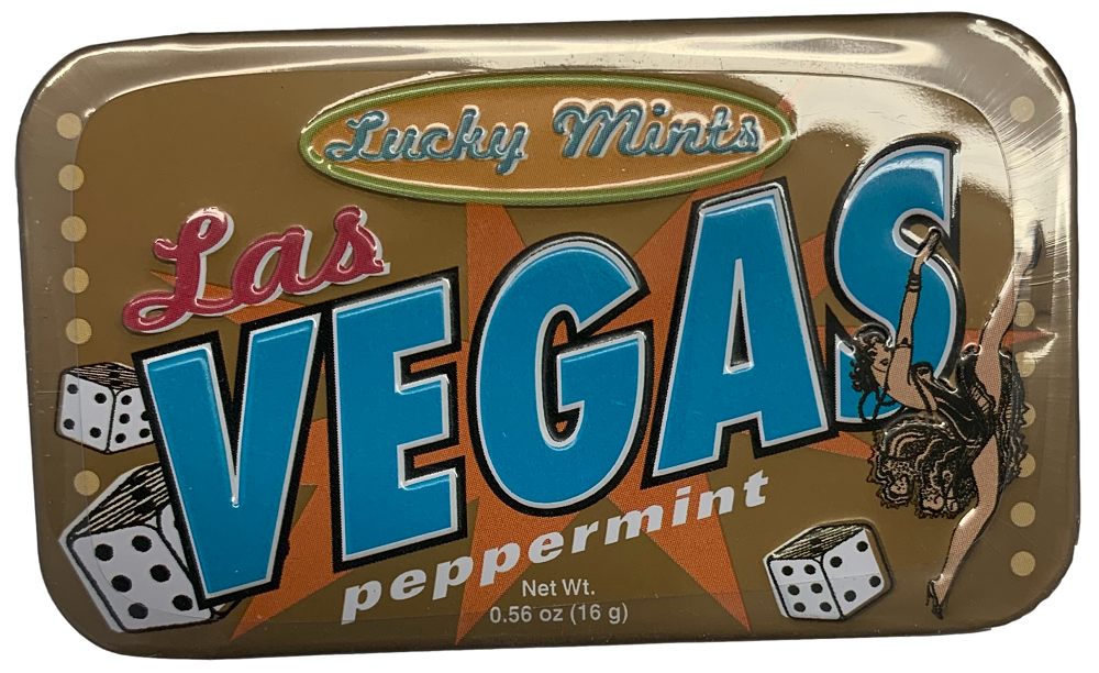 Las Vegas collectable Tin of Peppermints- Gold