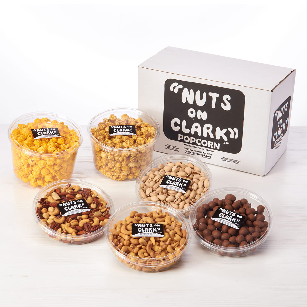 Six Star Nut & Popcorn Ensemble - Nuts on Clark