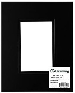 Paper Accents Framing Double Mat- Black 8x10 - Simply Special Crafts