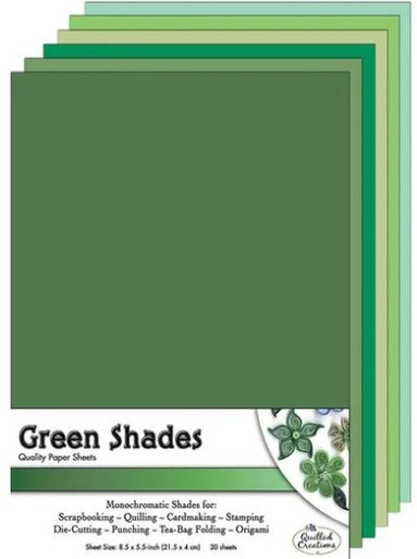 Quilled Creations 8.5x5.5 in Quilling Coordinating Sheets- 20 Green ...