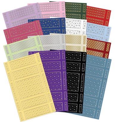 Hunkydory Crafts 350gsm Cards & Envelopes- Christmas Foiled Pattern ...