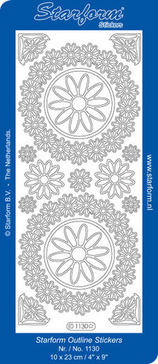 Starform DAISY FRAMES 1130 SILVER Peel Stickers OUTLINE - Simply ...