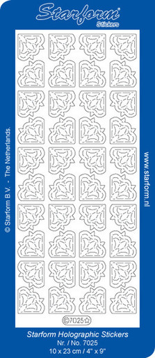 Starform CORNERS N7025 TRANSPARENT GLITTER SILVER - Simply Special Crafts