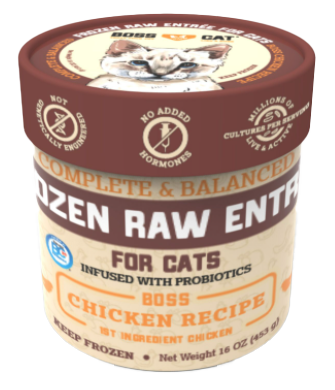 Boss Cat Complete Raw Chicken Entrees Deli Cup 1lb - Pet Food Warehouse