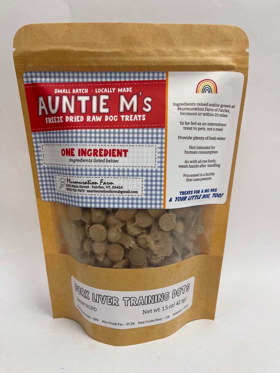 Auntie M Pork Liver Dot Dog Treats - Pet Food Warehouse