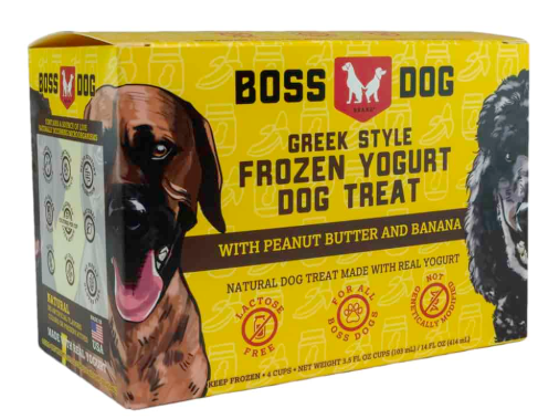 Boss Dog Yogurt Peanut Butter & Banana Dog Food 3.5oz 4-Pack - Pet Food ...