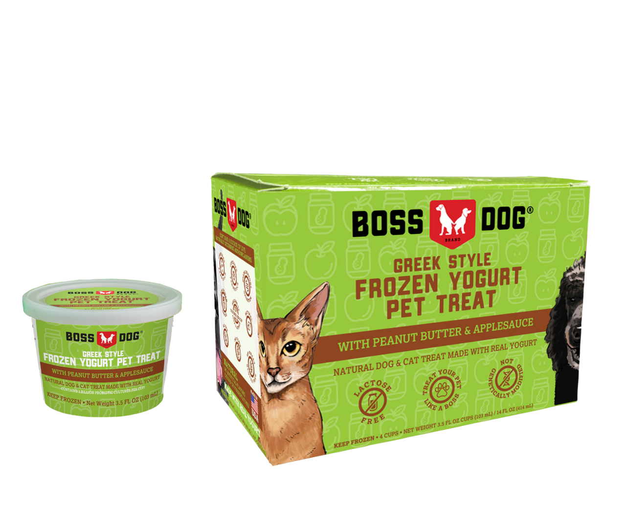 Boss Dog Yogurt Peanut Butter & Applesauce Dog Food 3.5oz 4-Pack - Pet ...
