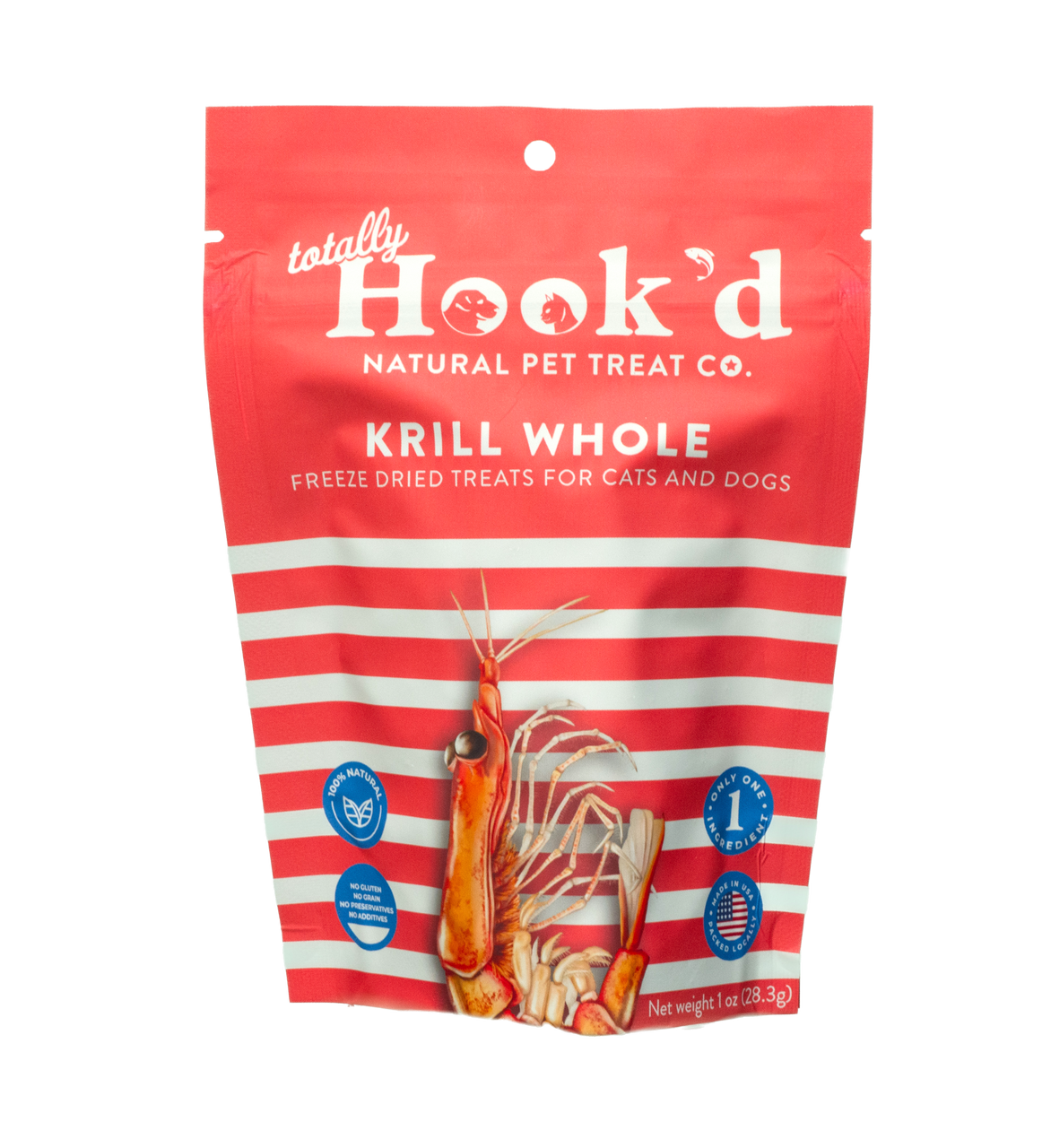 Totally Hooked Fresh Freeze Dried Whole Krill 1oz - Pet Food Warehouse