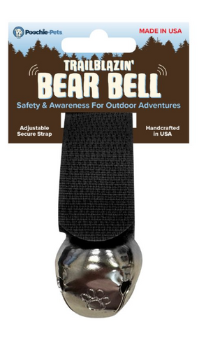 Poochie Bells Bear Bell Black Strap Small - Pet Food Warehouse