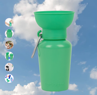 Springer Pet Flip Top Travel Bottle Springer Green 20oz - Pet Food ...