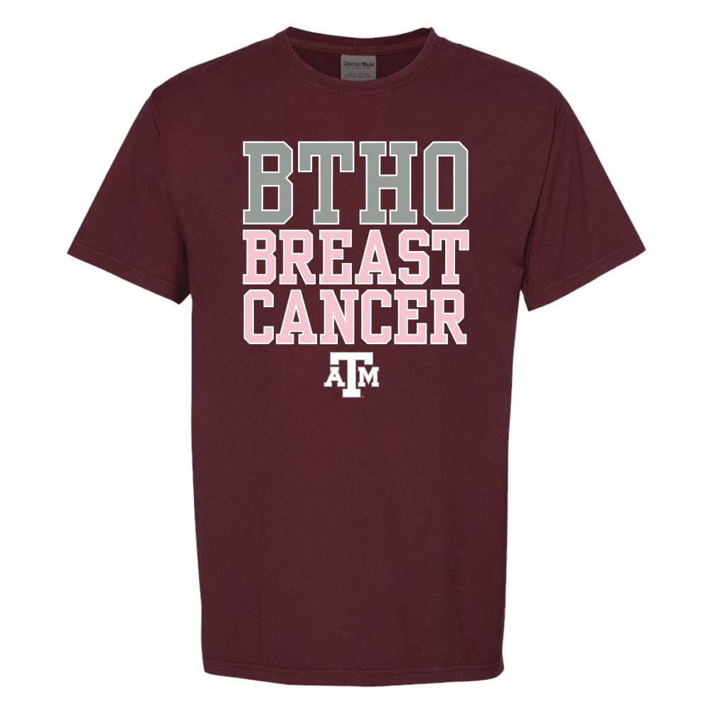 BTHO Breast Cancer Short Sleeve - Maroon - The Warehouse at C.C. Creations