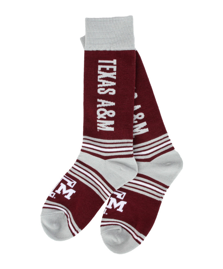 Team Crew Socks -Maroon & Grey - The Warehouse at C.C. Creations