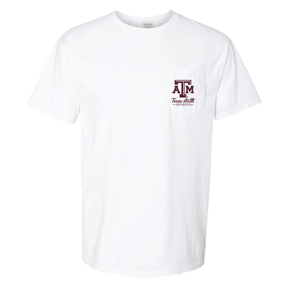 Aggieland Banner Short Sleeve - White - The Warehouse at C.C. Creations