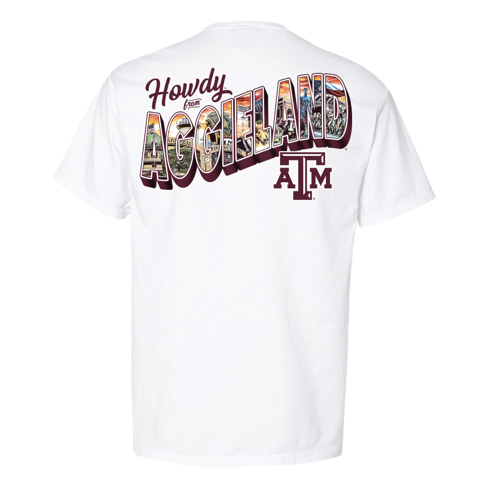 Aggieland Banner Short Sleeve - White - The Warehouse at C.C. Creations