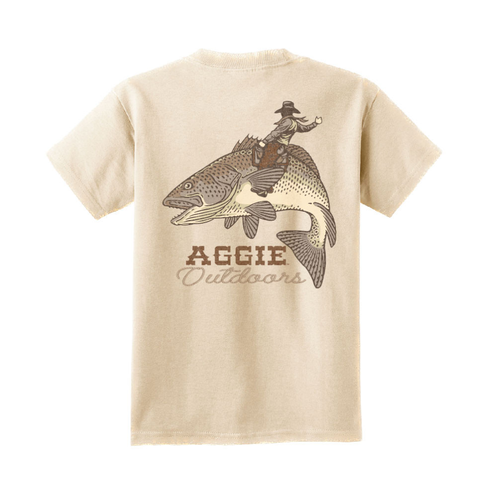 Youth Aggie Outdoors Trout Cowboy Short Sleeve - Natural - The ...