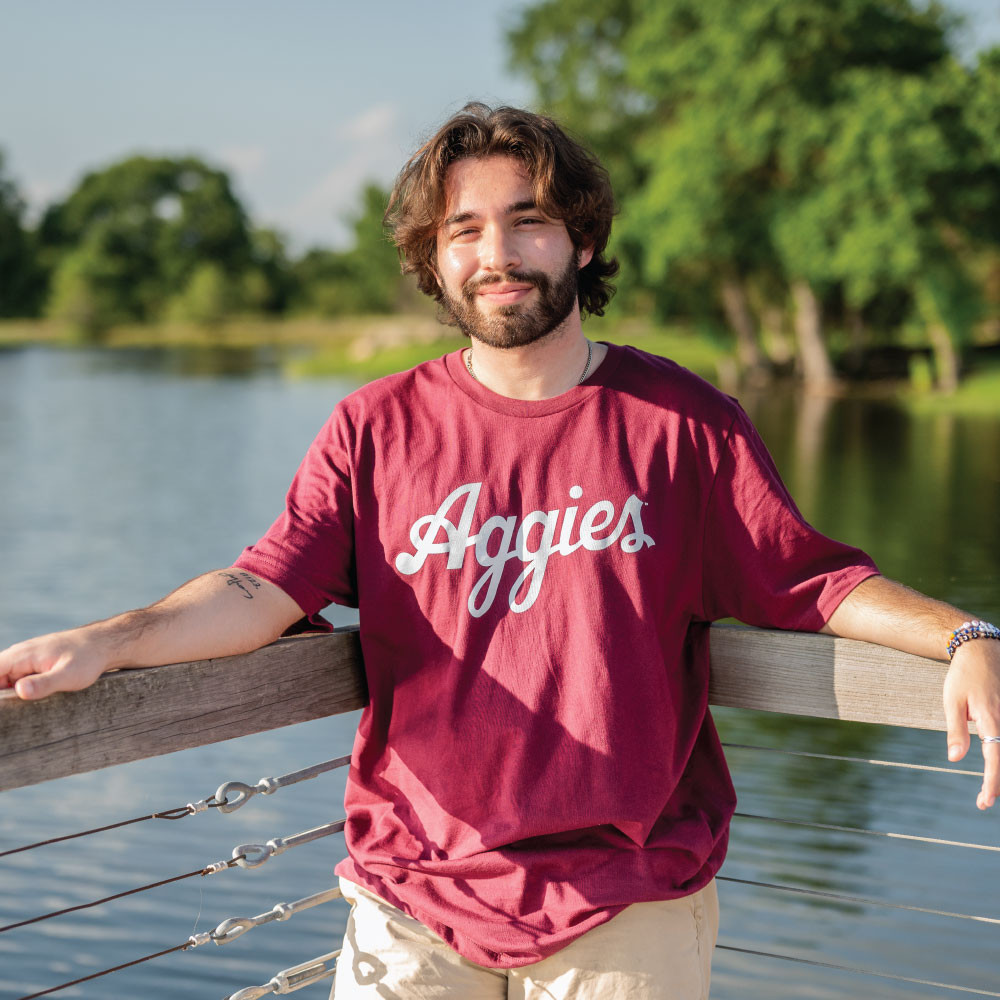 Script Aggies Short Sleeve - Maroon - The Warehouse at C.C. Creations