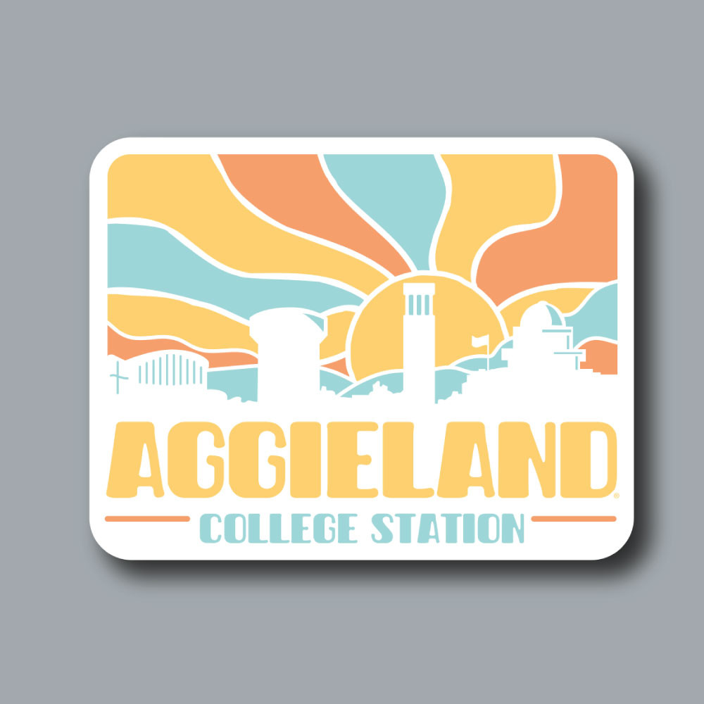 Groovy Skyline Sunset Sticker - The Warehouse at C.C. Creations
