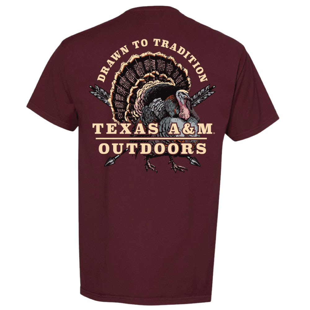 Turkey & Arrows Short Sleeve - Maroon - The Warehouse at C.C. Creations