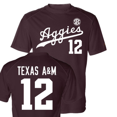 Aggies Script Active Short Sleeve - Maroon - The Warehouse at C.C ...