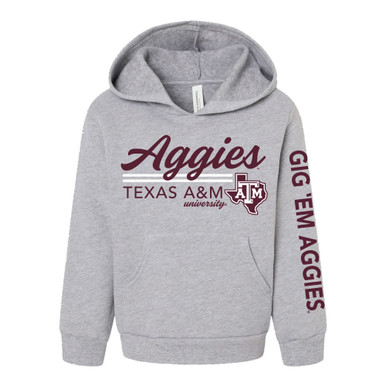 Toddler Aggies Script Hoodie - Ash Heather - The Warehouse at C.C ...