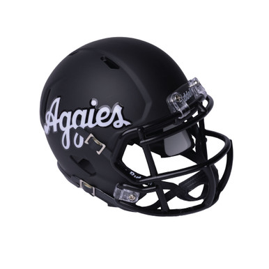 Mini Script Aggies Helmet - Black - The Warehouse at C.C. Creations