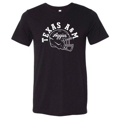 Script Aggies Helmet Softstyle Short Sleeve - Black - The Warehouse at ...