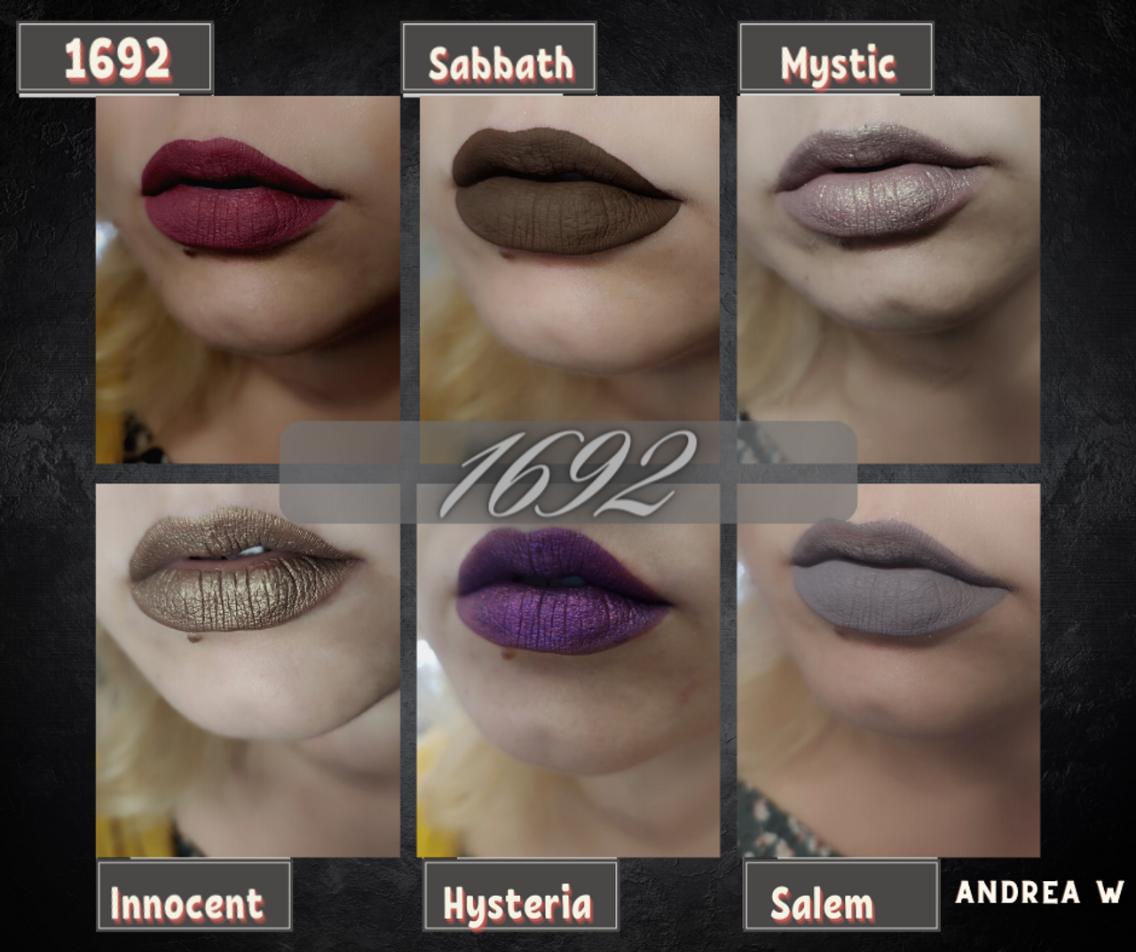 Notoriously Morbid's 1692 Mystic Matte Liquid Lipstick Collection ...