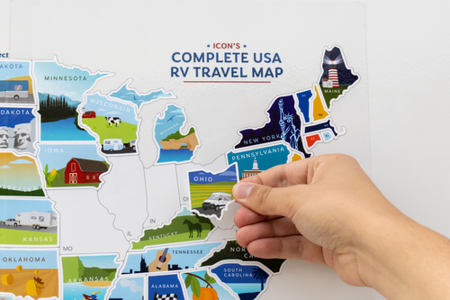 ICON's Complete USA RV Travel Map (Sticker)
