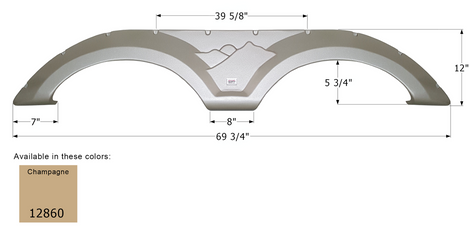 Tandem Fender Skirts for Keystone Travel Trailers & Fifth Wheels - FS2860