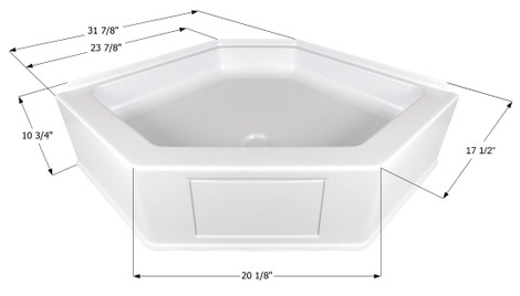 Neo Angle Shower Pan NSB3232