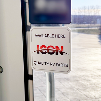 "ICON Parts Available" Retail Door Sticker - IconDirect.ca