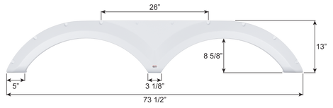 Tandem Fender Skirts for Keystone Travel Trailers & Fifth Wheels - FS6089