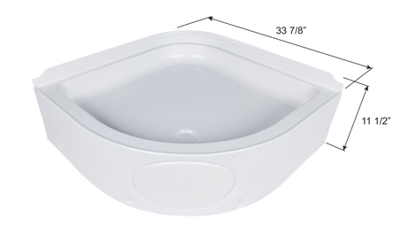 Round Shower Pan SP3434 - IconDirect.ca
