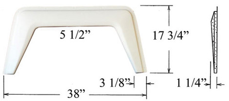 #373 Gulfstream RV single fiberglass fender skirt - IconDirect.ca
