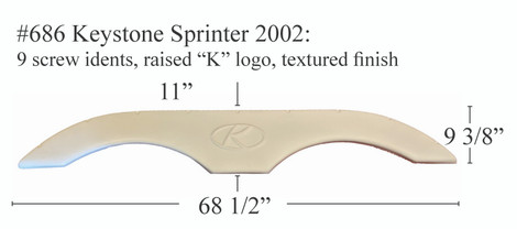 #686 Keystone RV fiberglass tandem fender skirt - IconDirect.ca