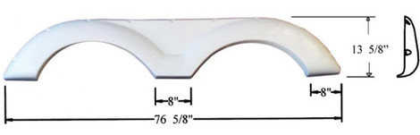 #957 MVP Destiny RV fiberglass tandem fender skirt - IconDirect.ca